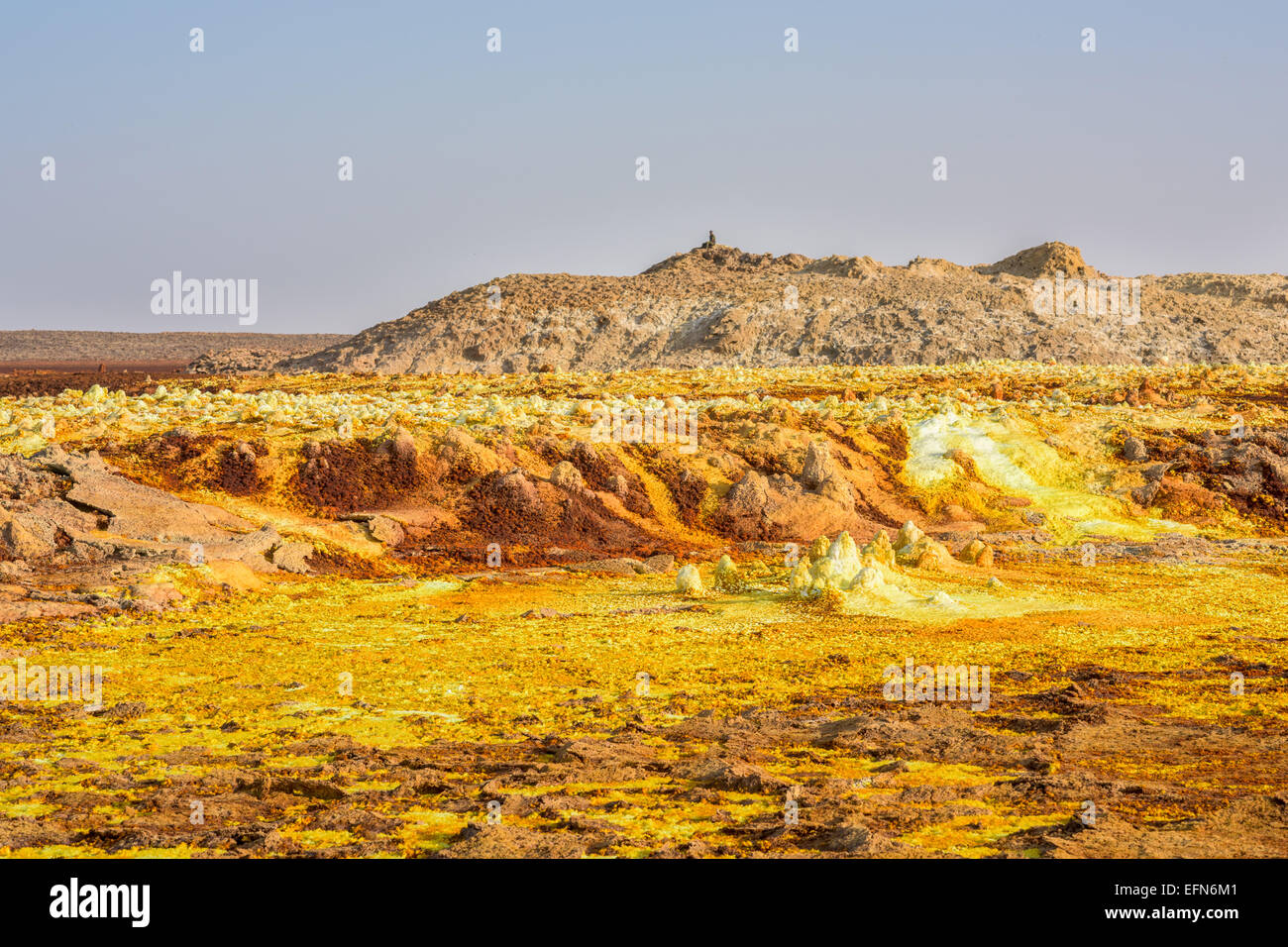Sulfuric acid pools in Dallol in Ethiopia Stock Photo - Alamy