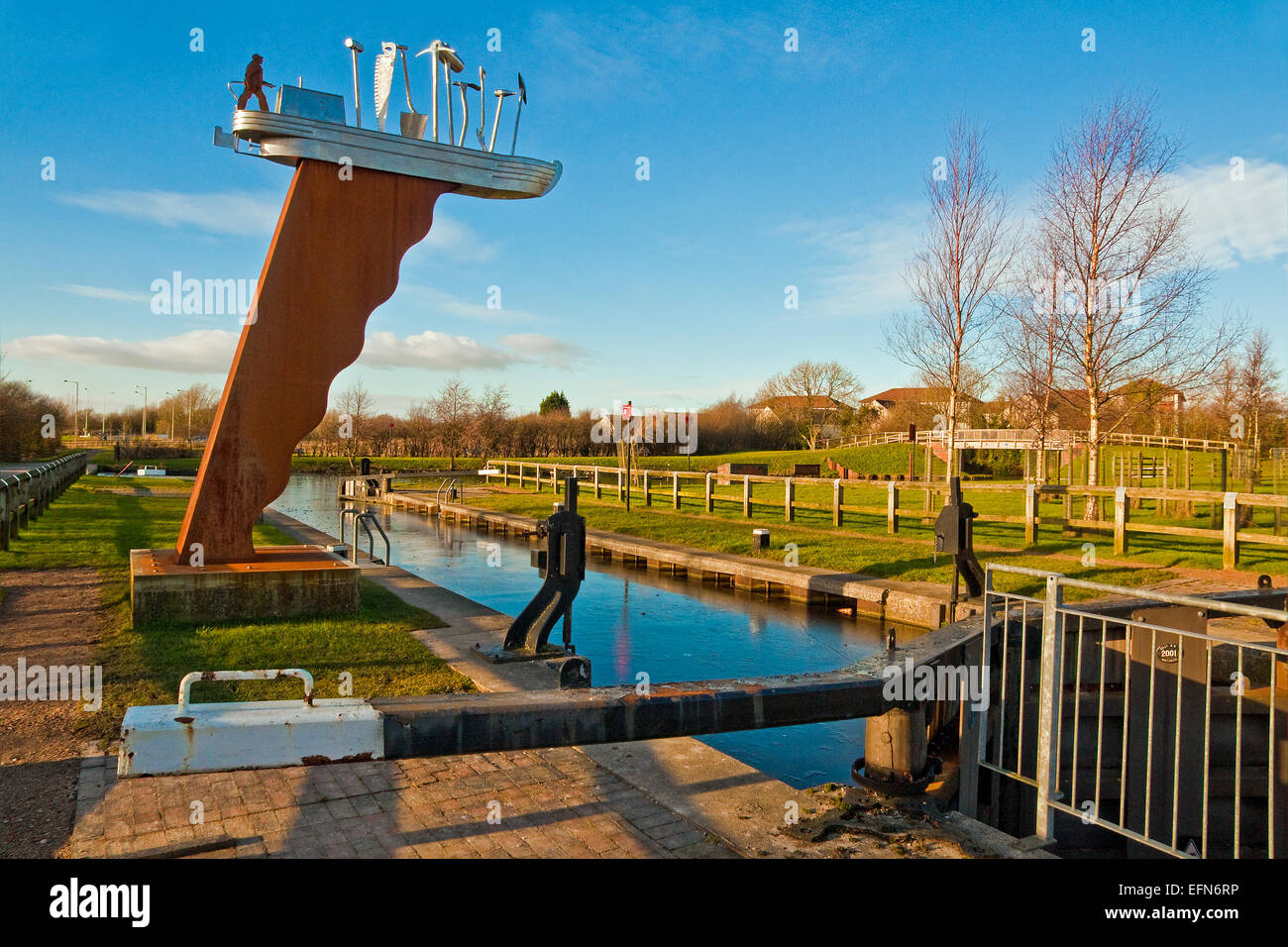 Top lock on the Ribble Link navigation, with new (in 2014) £30,000 all ...