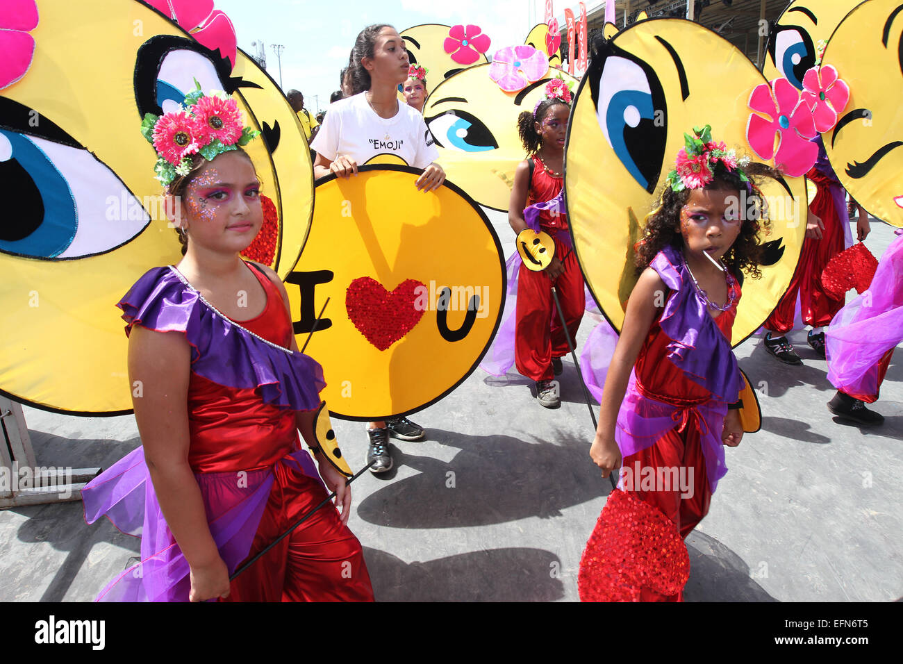 Young masqueraders perform in the Queen's Park Savannah during the Red ...
