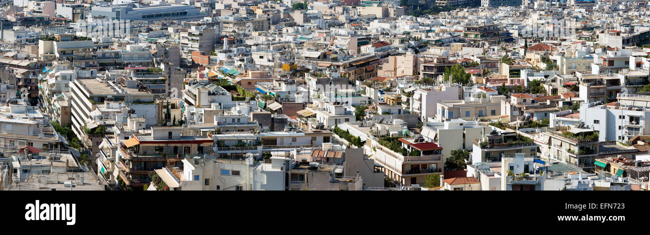 Athens, Greece urban housing panorama Stock Photo - Alamy