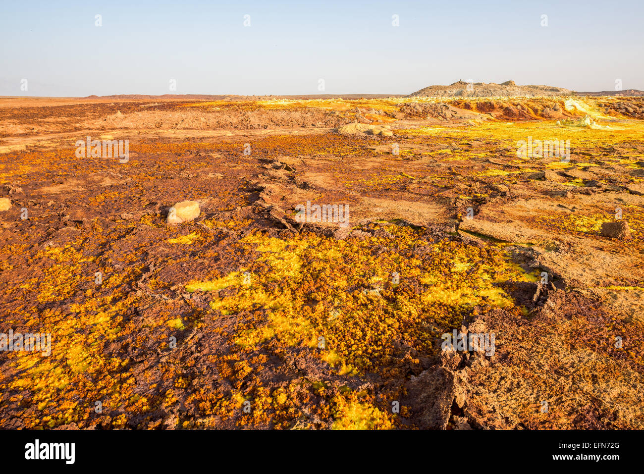 Sulfuric acid pools in Dallol in Ethiopia Stock Photo - Alamy