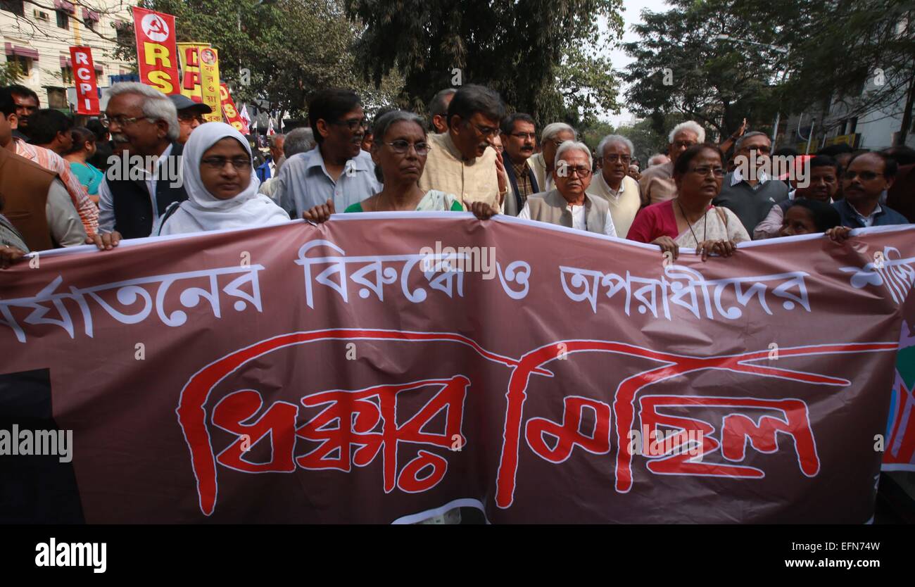 India Political Party or CPIM rally to protest against the West Bengal ...