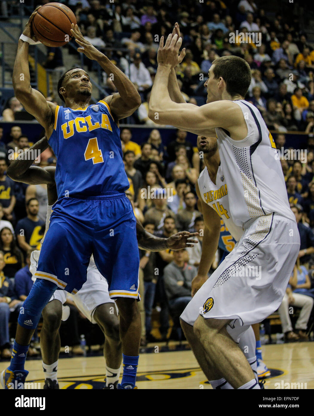 Berkeley CA. 07th Feb, 2015. UCLA G # 4 Norman Powell drive to the ...
