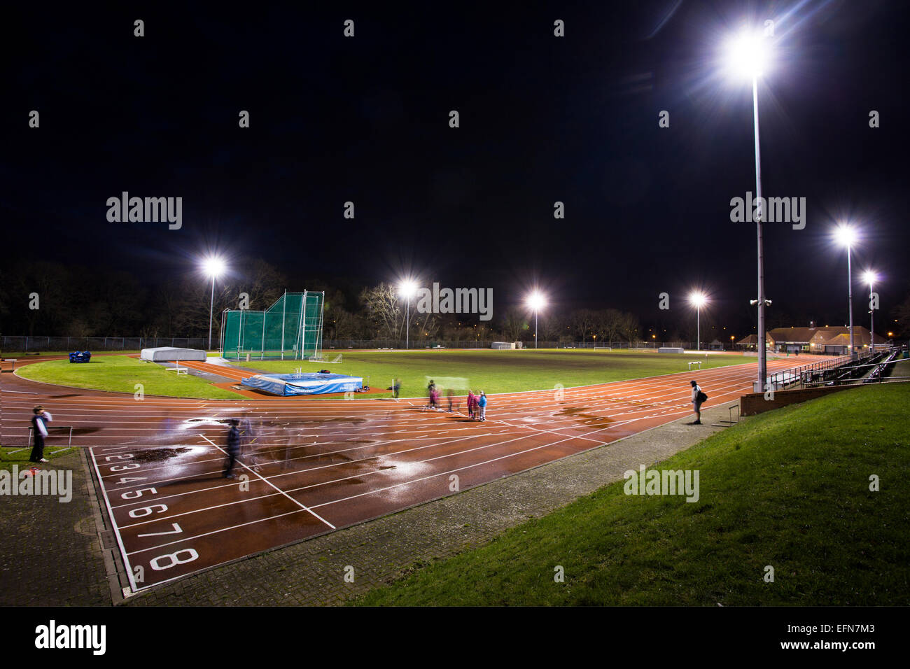 Tooting race track at nightime, Tooting in London Stock Photo - Alamy
