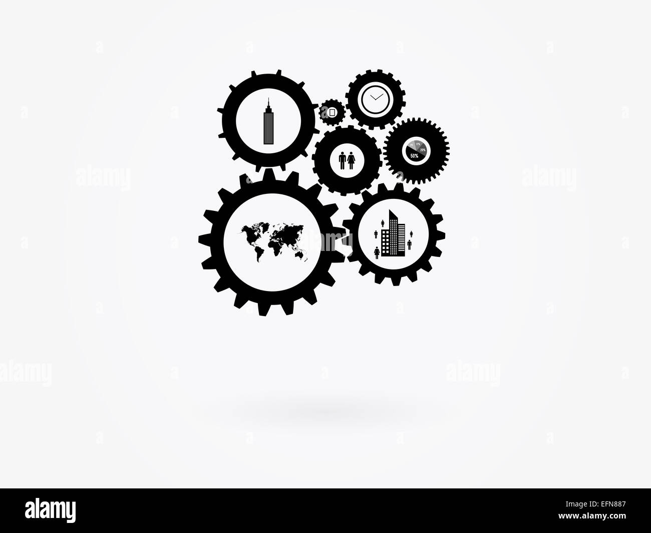 Infographic design template gears cogs Cut Out Stock Images & Pictures ...
