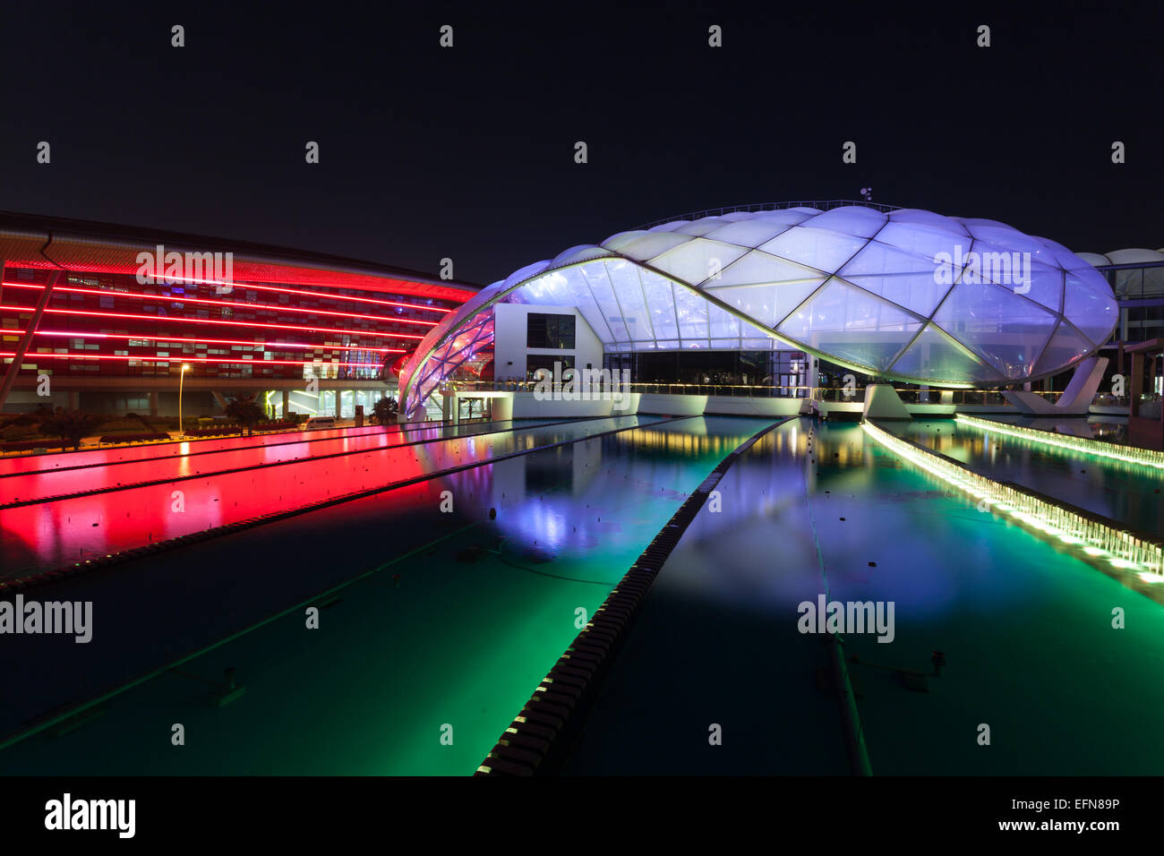 Ferrari world abu dhabi exterior hi-res stock photography and images ...
