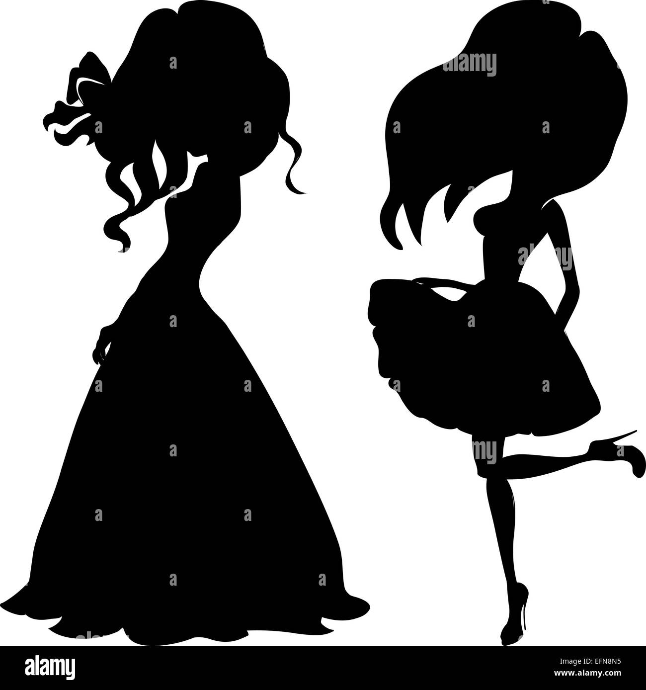 Silhouette fashion girls top models Stock Photo - Alamy