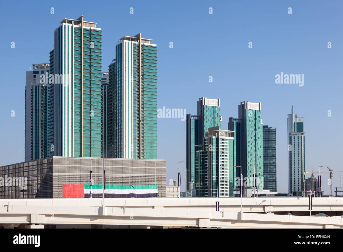 Modern buildings at the Al Maryah Island in Abu Dhabi, United Arab ...