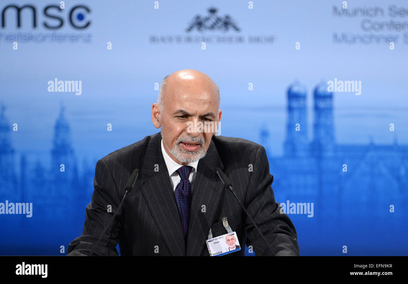 Munich, Germany. 08th Feb, 2015. President of Afghanistan Ashraf Ghani ...