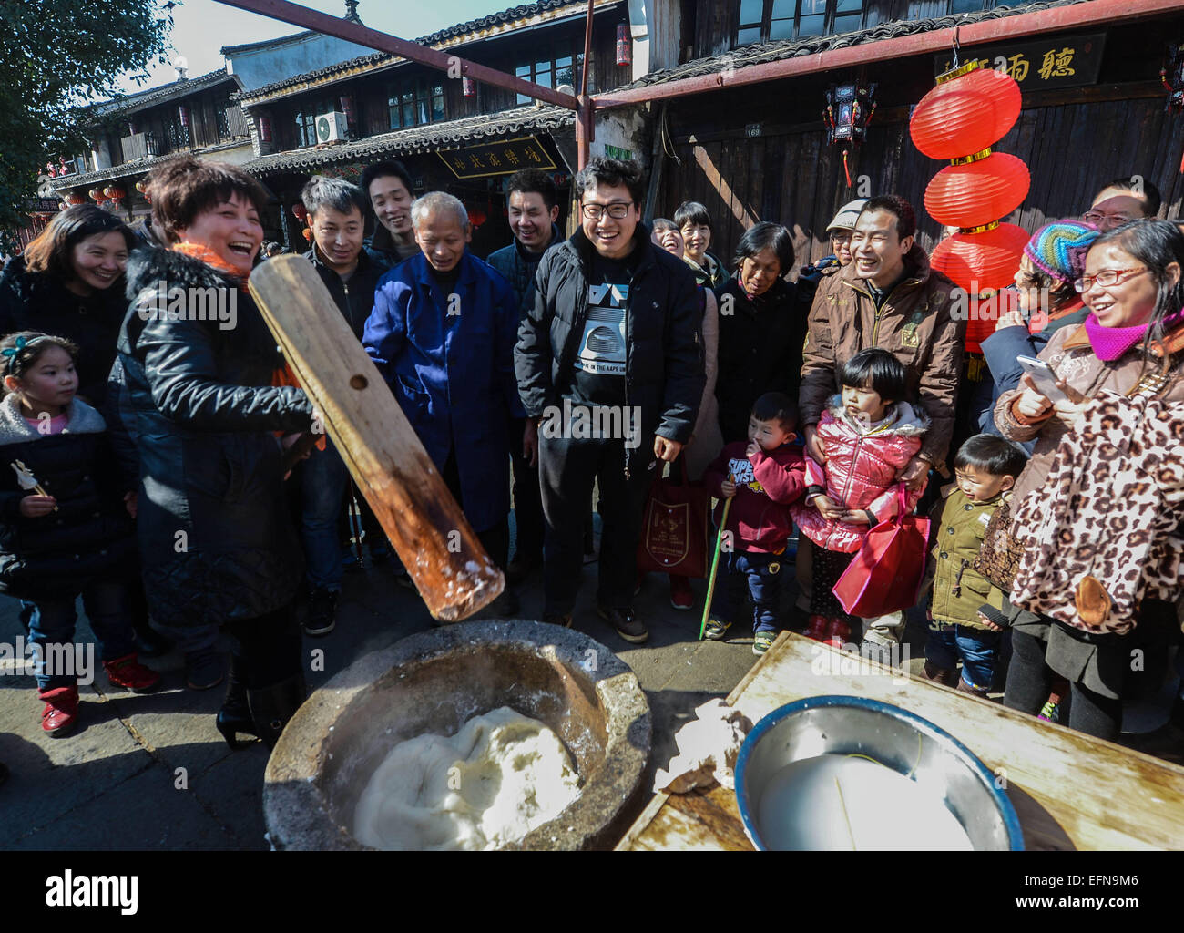 Hangzhou, China's Zhejiang Province. 8th Feb, 2015. A visitor ...