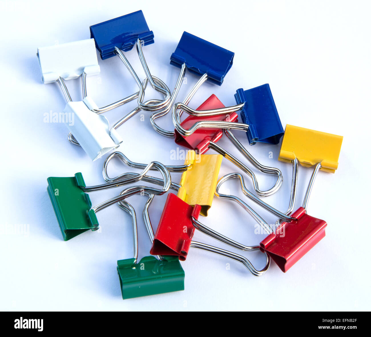 Selection of fold back paper clips Stock Photo - Alamy