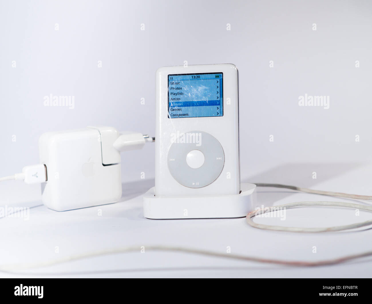 "Old" i-pad photo in docking station with cable, worn but still ...