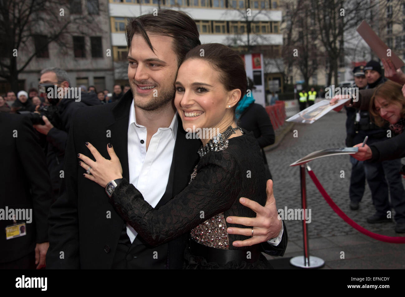 Berlin, Germany. 07th Feb, 2015. Natalie Portman and director Jack ...
