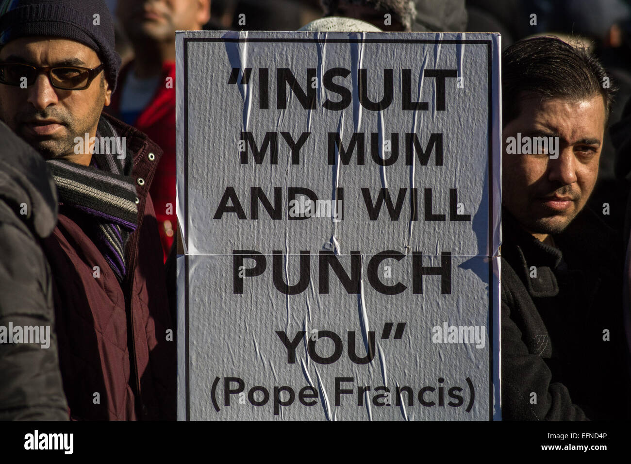 London, UK. 8th Feb, 2015. British Muslims Mass Protest Against Charlie ...