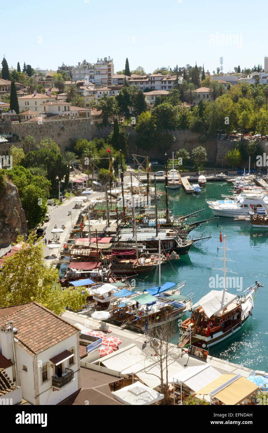 View of Antalya Harbour from above, aerial view Stock Photo - Alamy