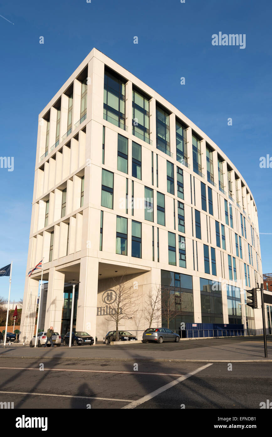 The Hilton Hotel at Chevasse Park in Liverpool One Stock Photo - Alamy