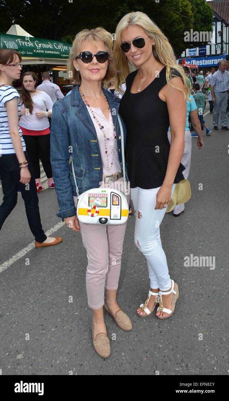 Rosanna Davison & mother Diane Davison at RDS Horse Show 2014 where ...