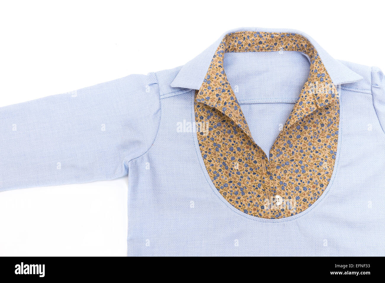 Front of Kid blue shirt isolated Stock Photo - Alamy