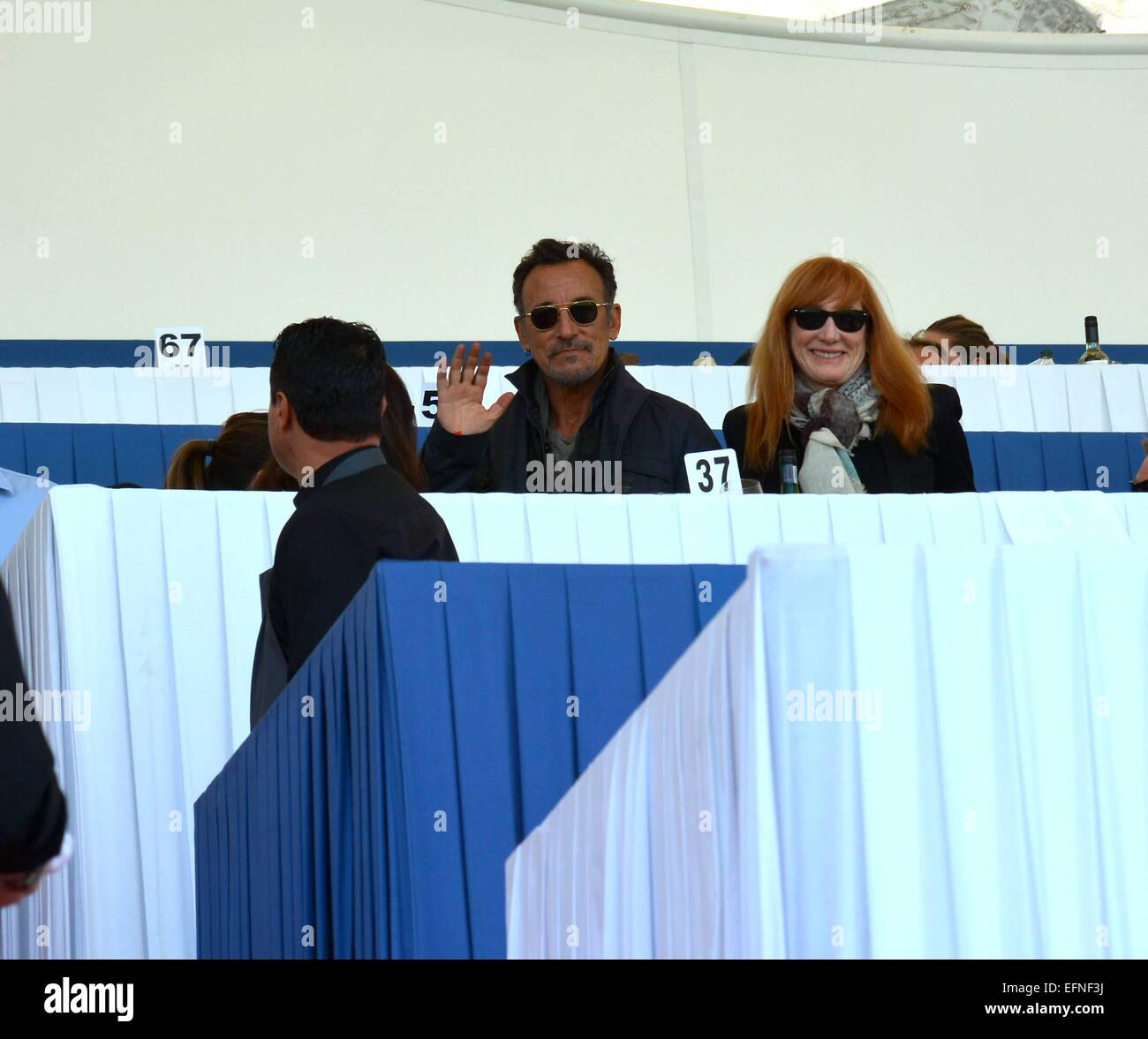 Bruce Springsteen and wife Patti Scialfa at the RDS Horse Show 2014 to ...