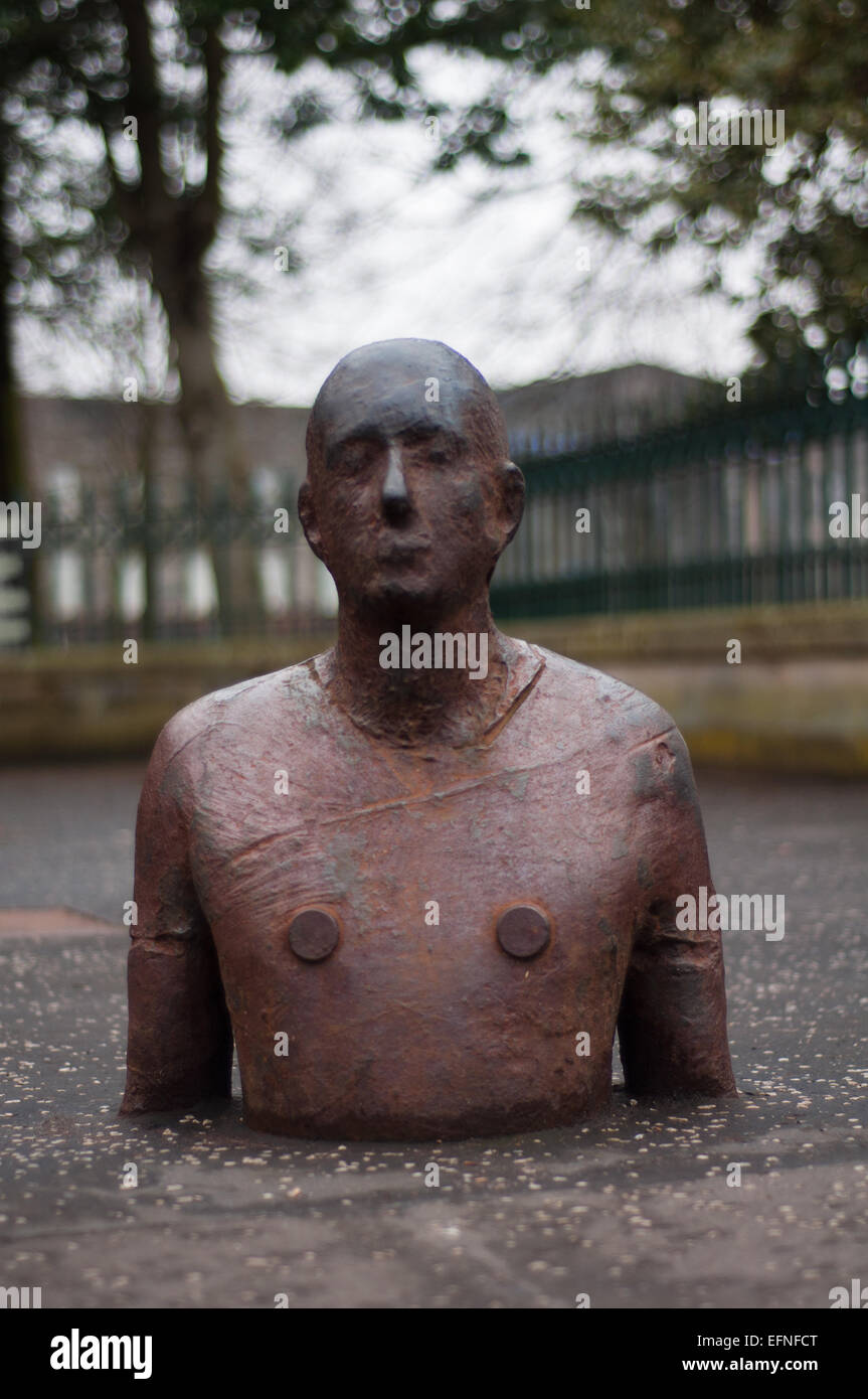 Life-size male body made of stain by Antony Gormley Stock Photo - Alamy