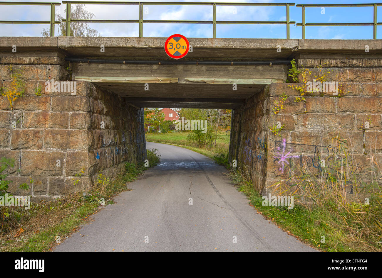 Tunnel under a rail road Stock Photo - Alamy