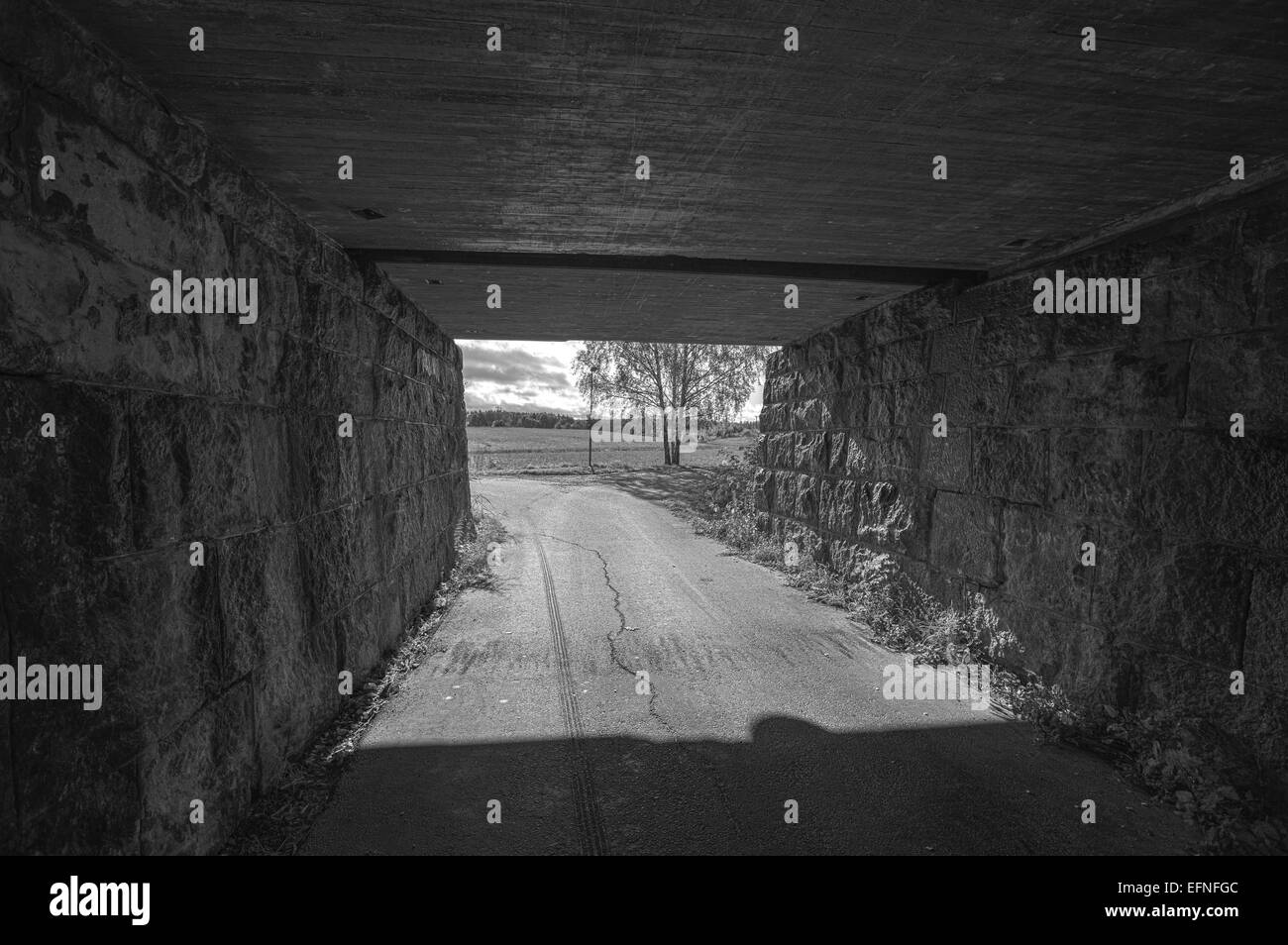 Tunnel under the railway Stock Photo - Alamy