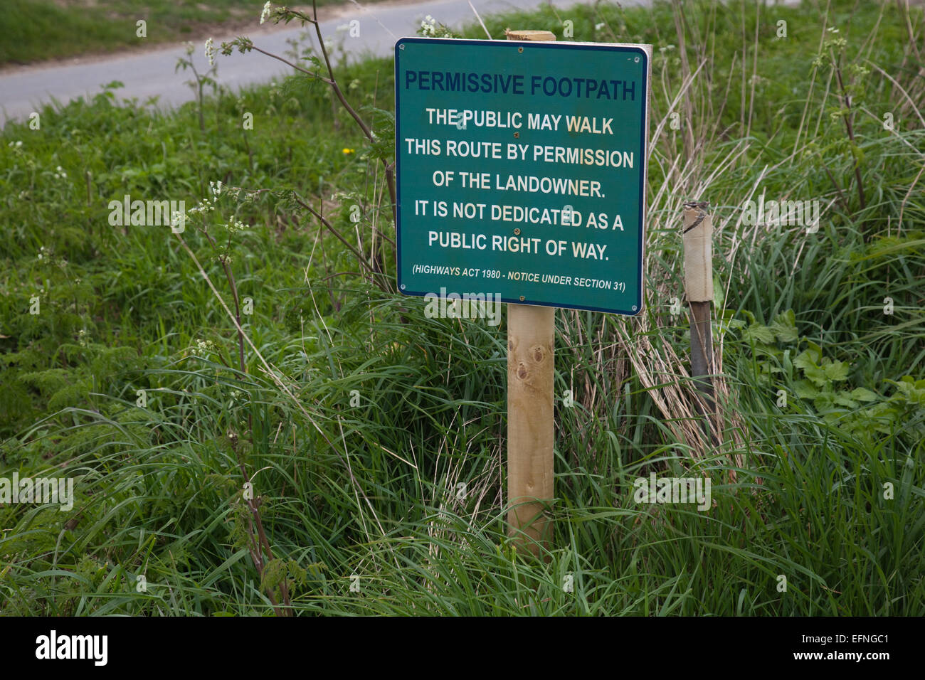 Sign; Permissive Footpath. Sea Palling. Norfolk Stock Photo - Alamy