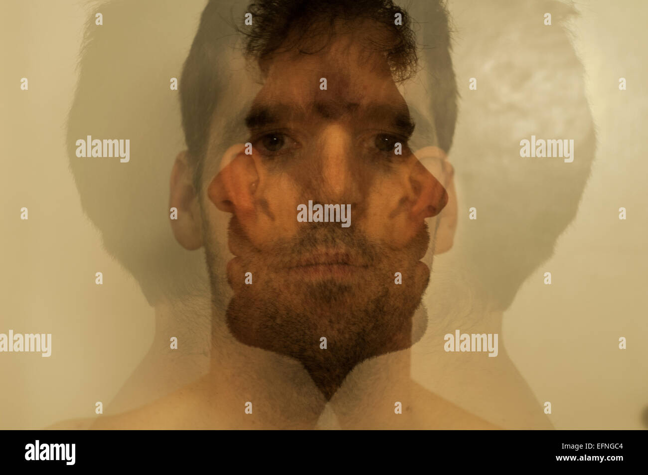 Face overlay of a man in various positions Stock Photo - Alamy