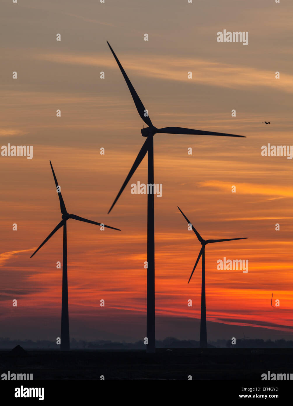 Wind turbines dark sky hi-res stock photography and images - Alamy