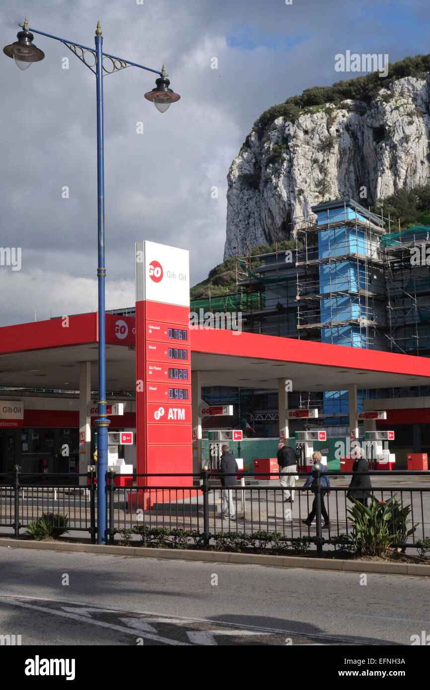 Gibraltar rock. GO Gib Oil, Gasoline station in Gibraltar, The Rock ...