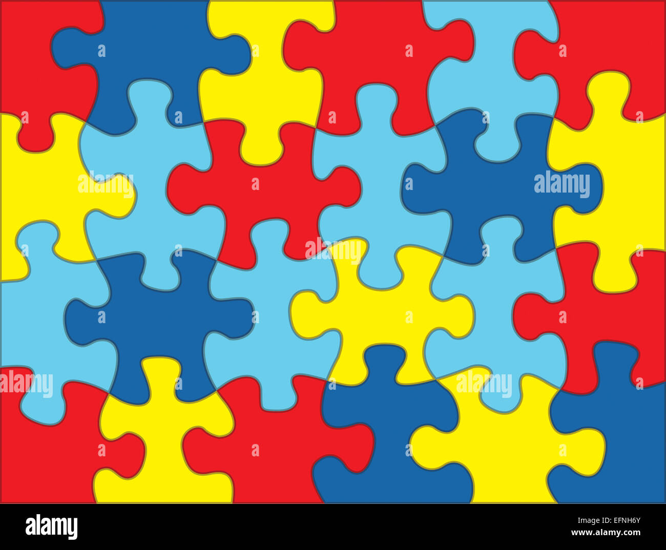 A colorful autism awareness puzzle background illustration Stock Photo ...