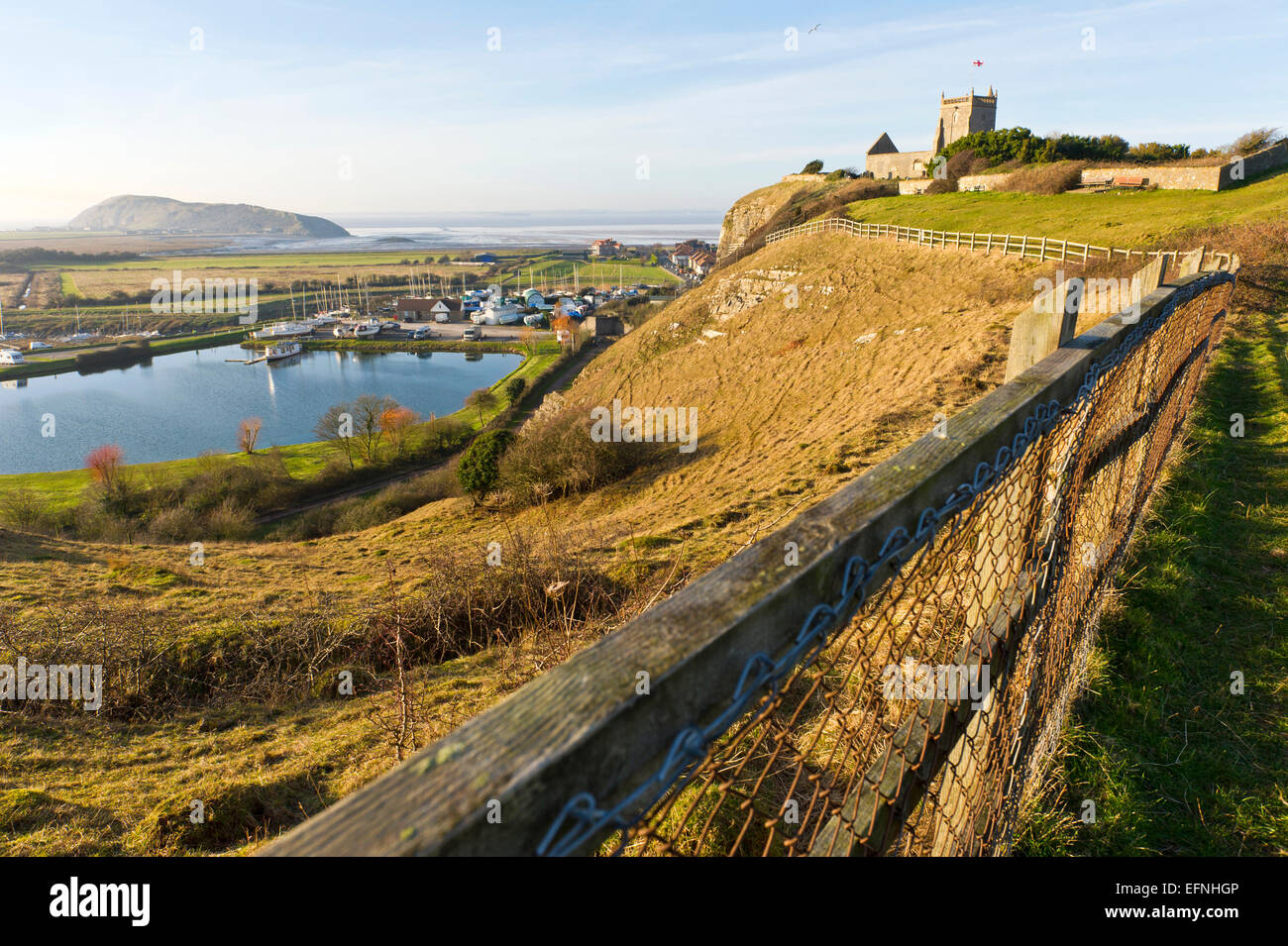 St Nicholas Church, Uphill Harbour, and Brean Down Weston-Super-Mare ...