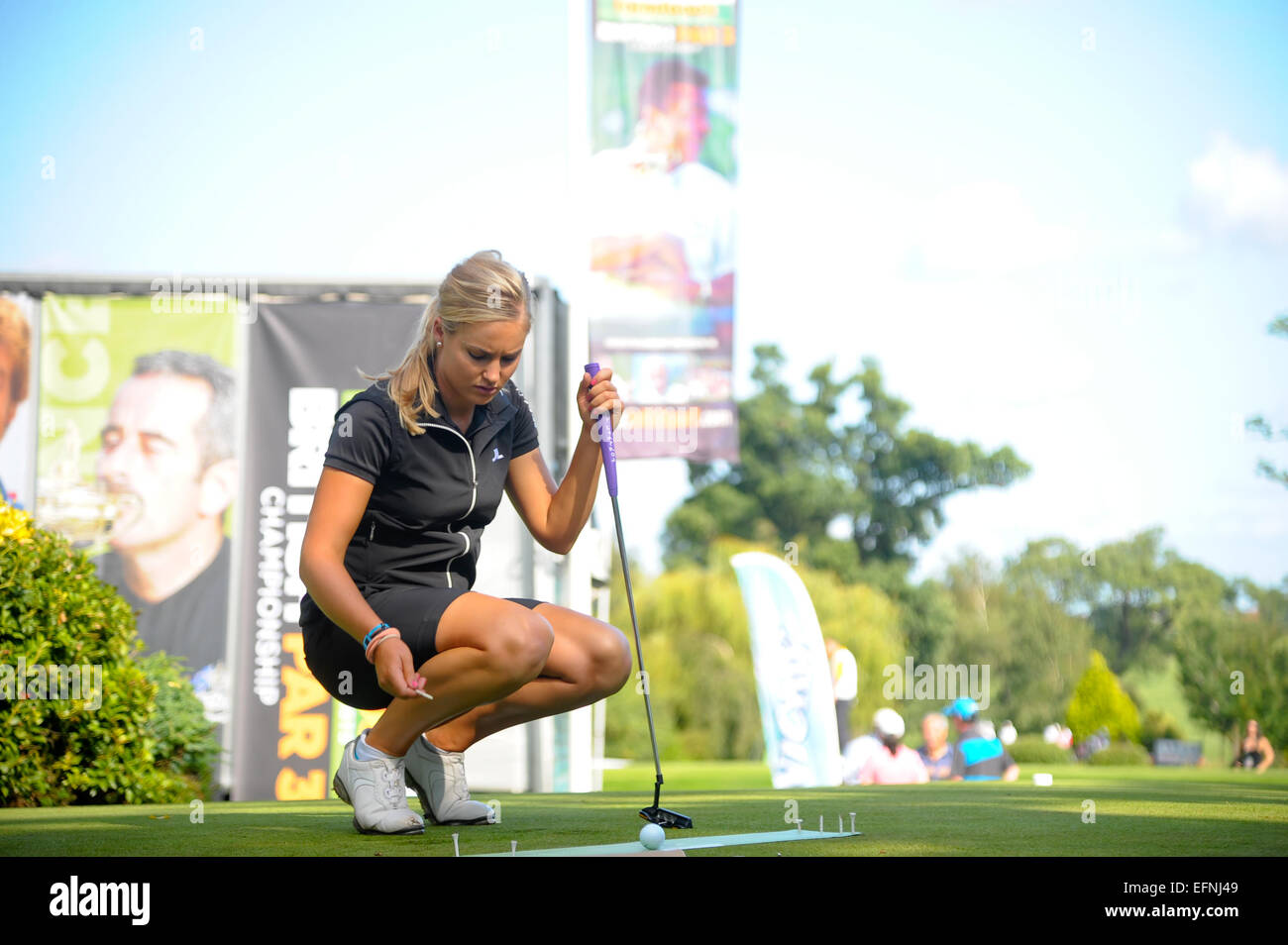 Celebrities and professionals attending the Farmfoods British Par 3 ...