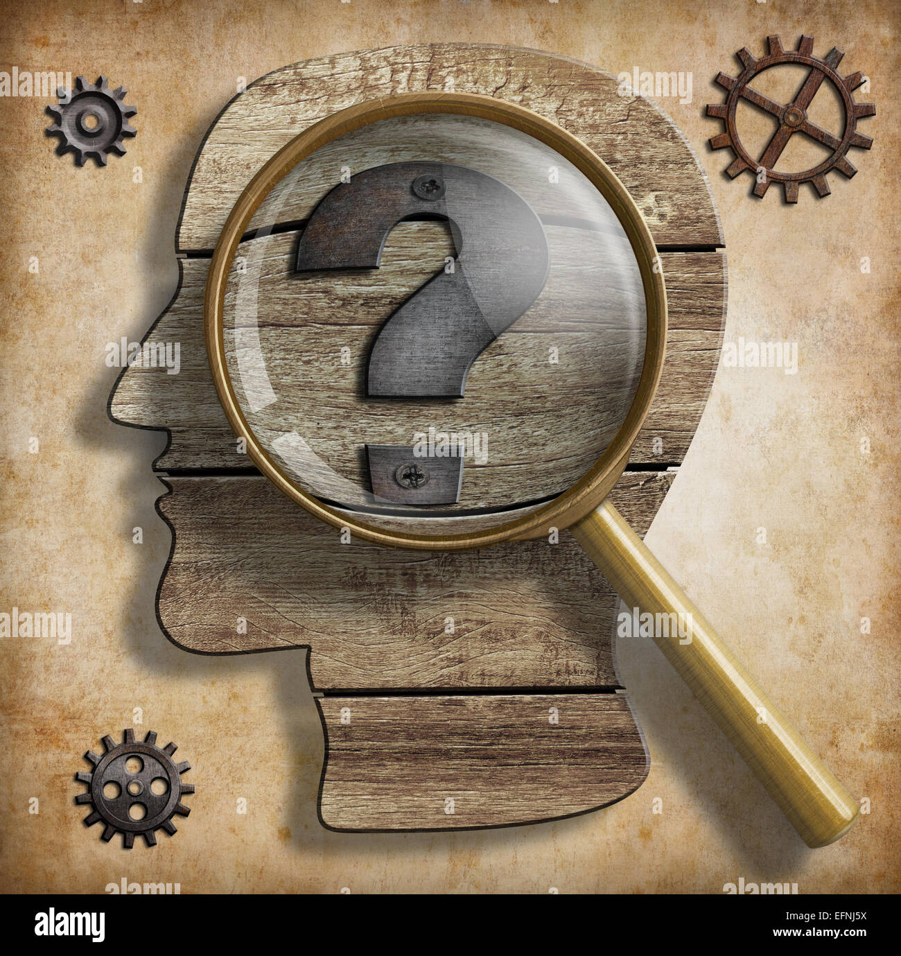Question mark brain hi-res stock photography and images - Alamy