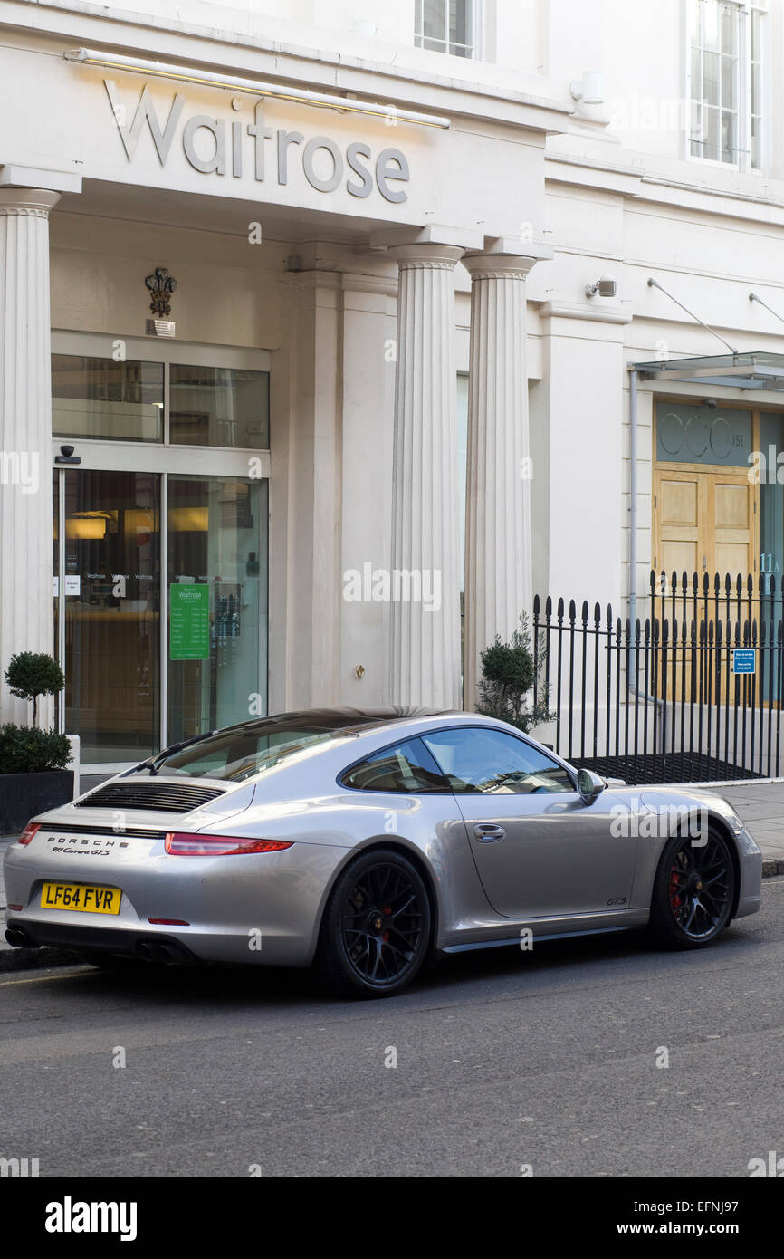 Porsche parked outside Waitrose in Chelsea London England Stock Photo ...