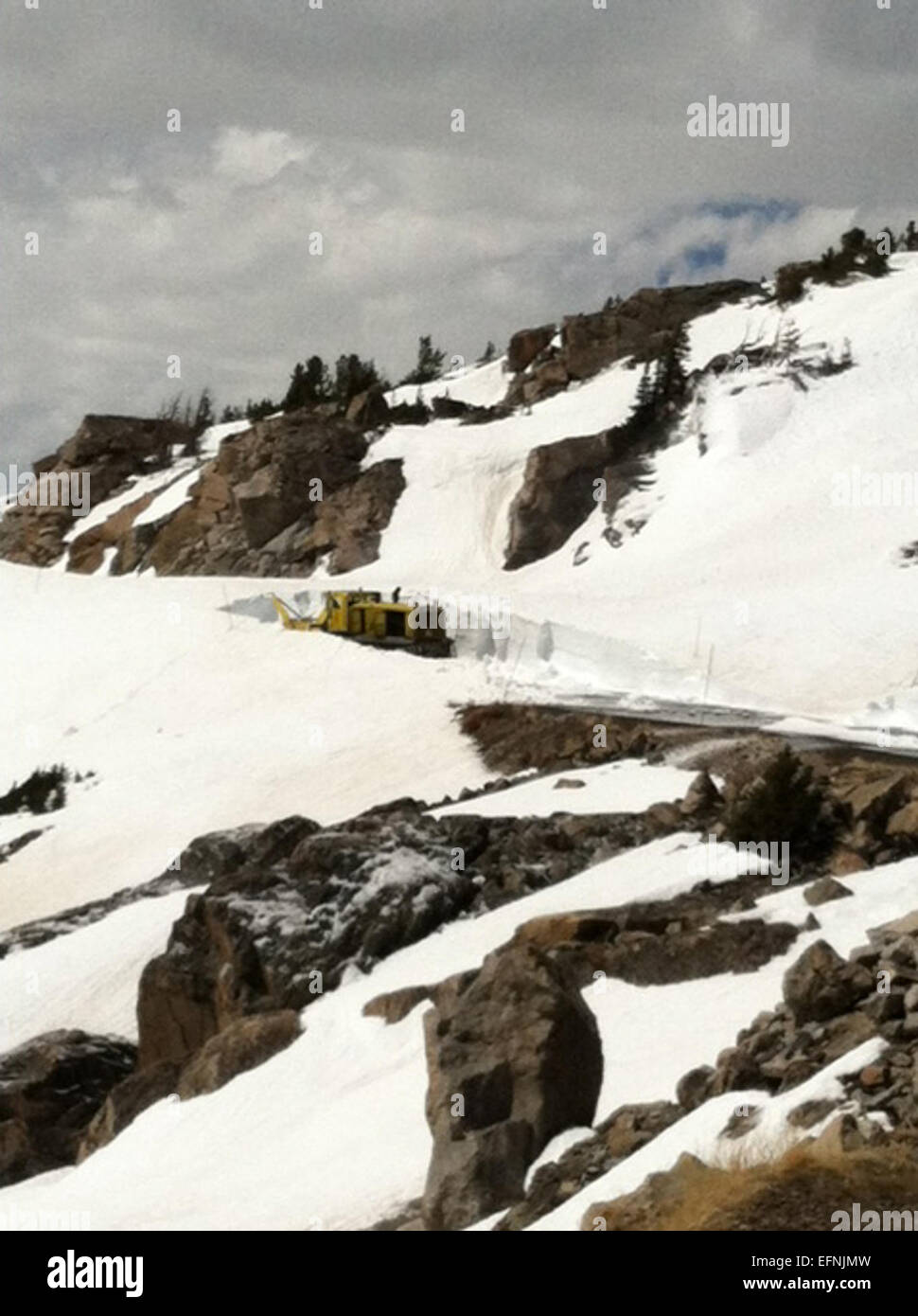 Beartooth Pass, a mountain pass on the border of Yellowstone National ...