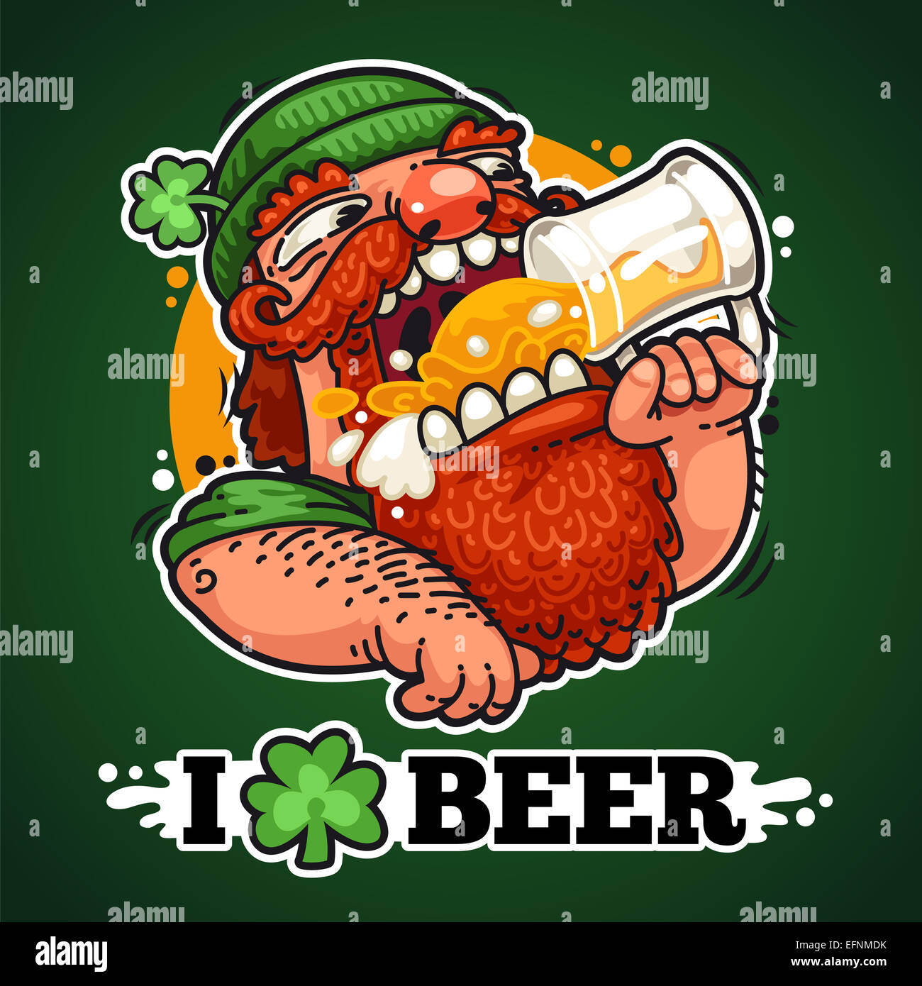 Patrick With Beer Stock Photo - Alamy