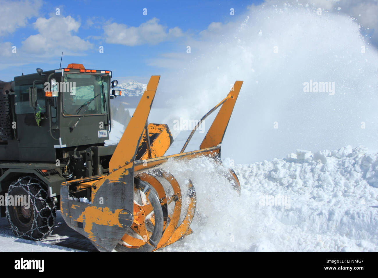 Mechanical road snow blower hi-res stock photography and images - Alamy