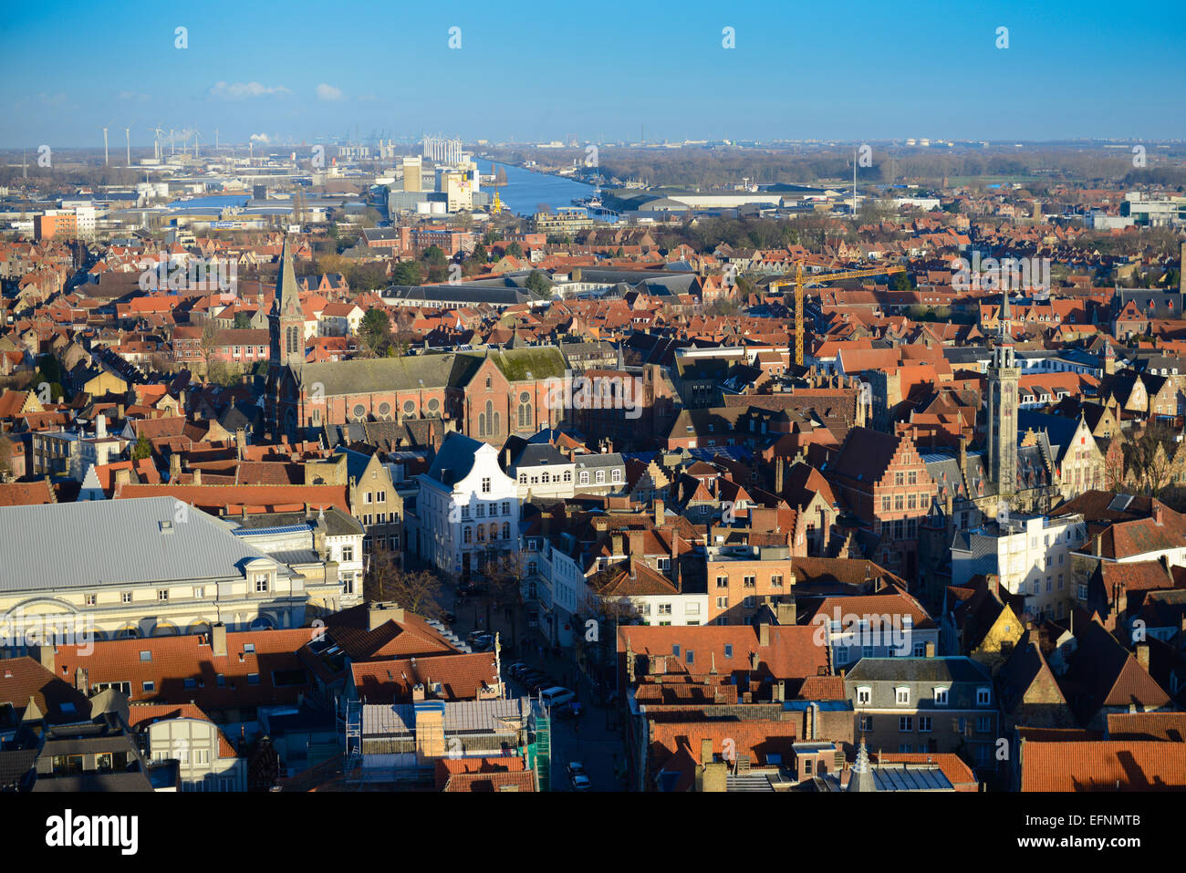 Brugge Panorama From Belfort Tower, Belgium Stock Photo - Alamy