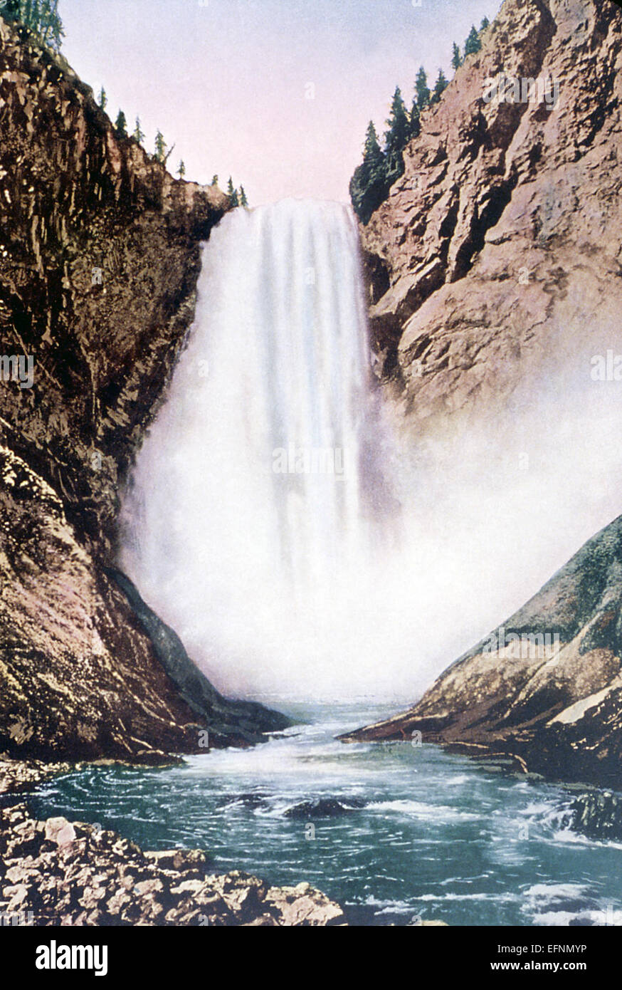 The Lower Falls of the Yellowstone River, captured by Frank J. Haynes ...