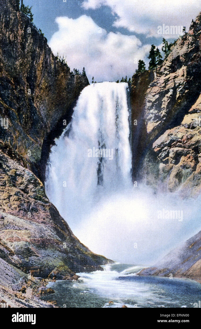 The Lower Falls of the Yellowstone River, captured by Frank J. Haynes ...