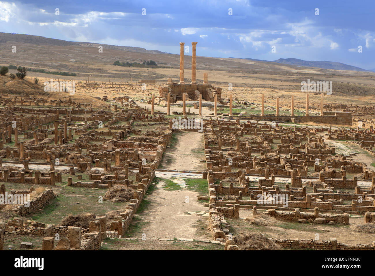 Ancient Roman city (2-3rd centuries), Timgad, Batna Province, Algeria ...