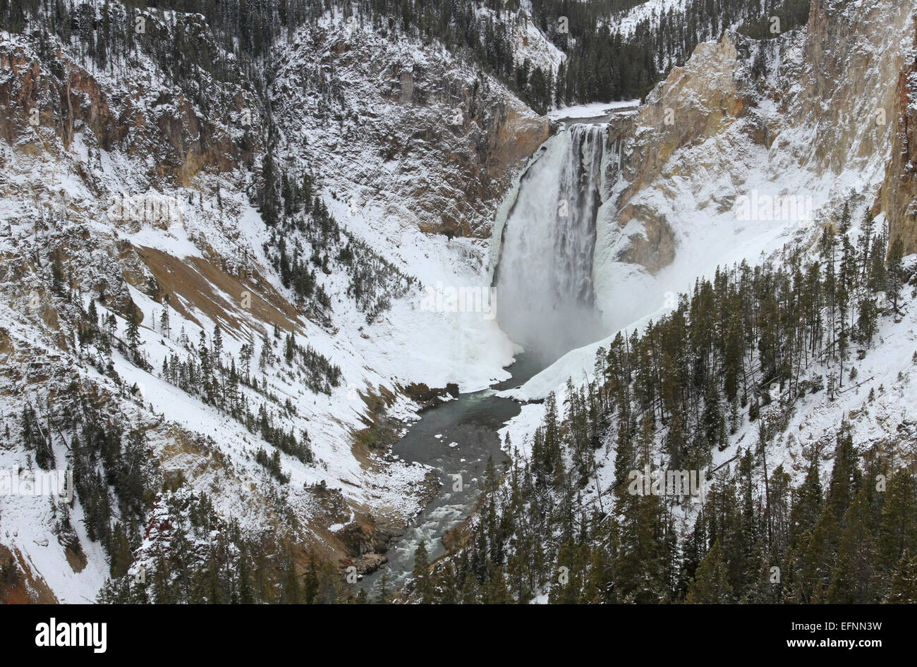 The Lower Falls of the Yellowstone River are one of the most iconic ...