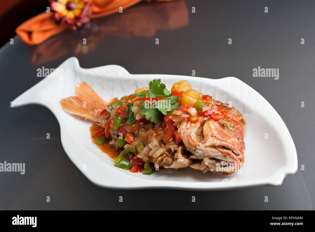 Thai Tamarind Red Snapper Stock Photo - Alamy