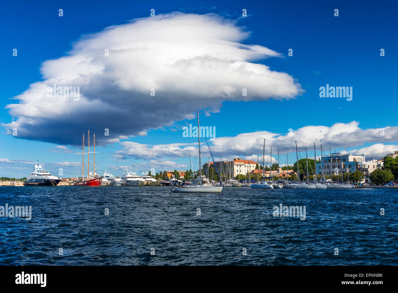 Yachts sailboats in zadar harbor hi-res stock photography and images ...