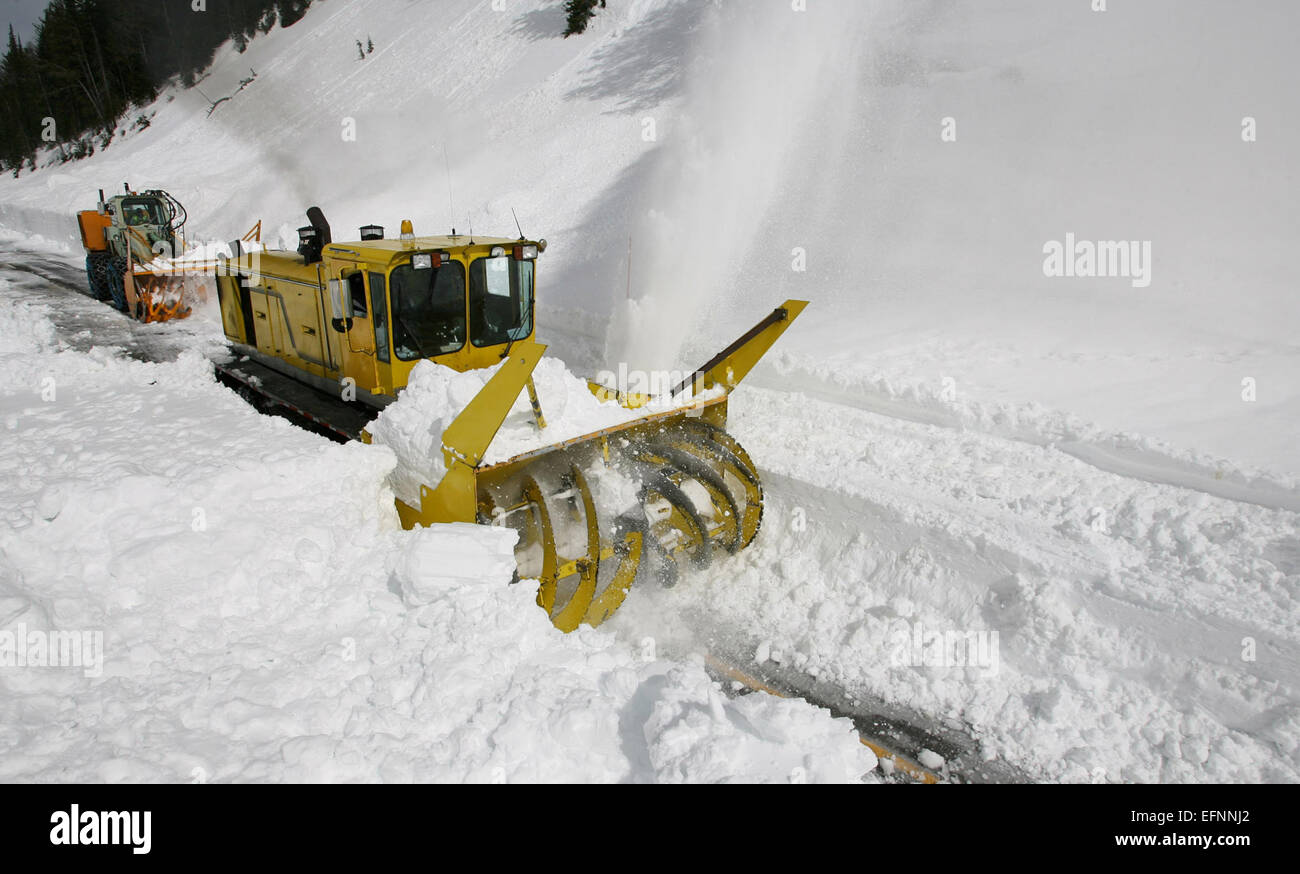 A 2008 photograph by Jim Peaco capturing the plowing of Sylvan Pass in ...