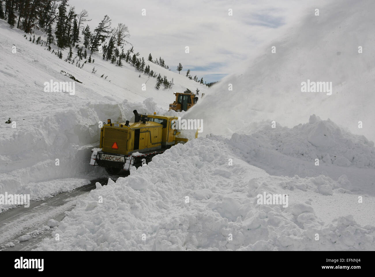 This photograph captures the opening of Sylvan Pass in Yellowstone ...