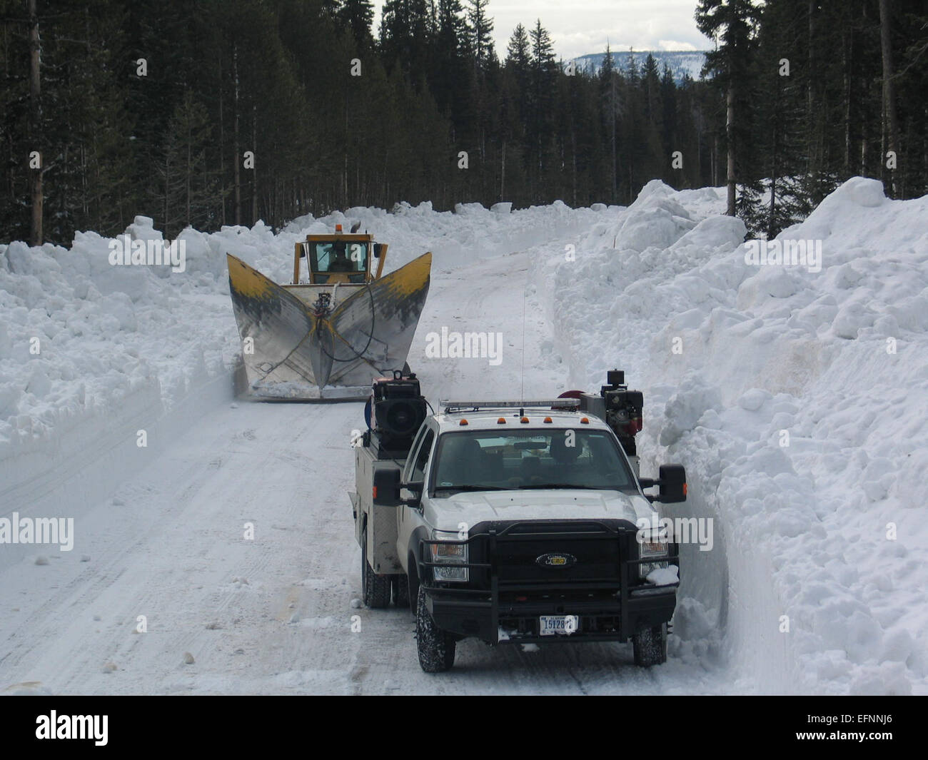 Davey Wyatt is pictured opening up Craig Pass in Yellowstone National ...