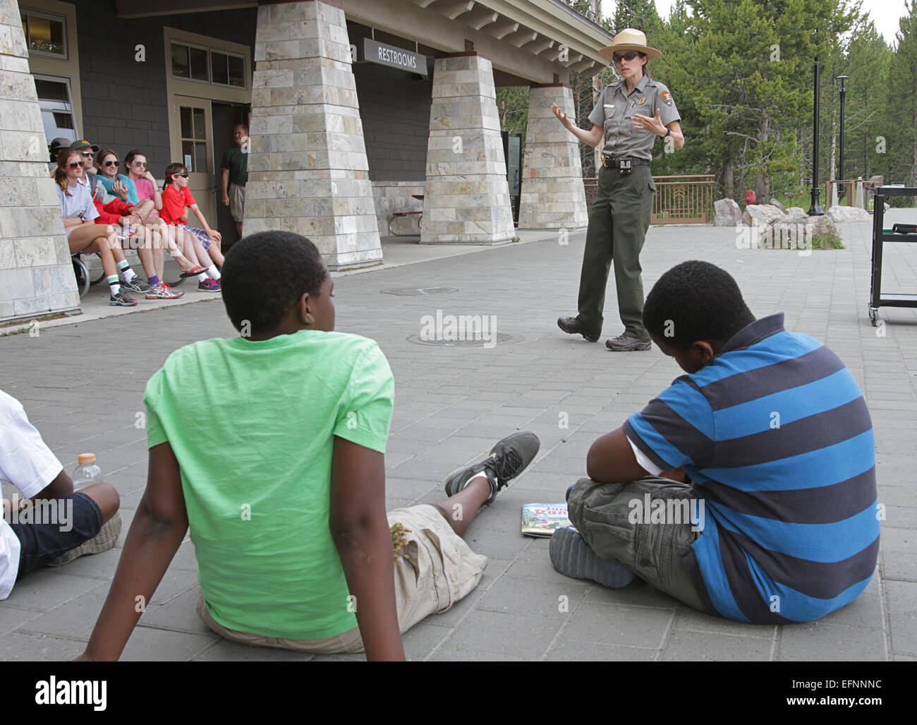 A park ranger leads an educational program at the Canyon Visitor Center ...