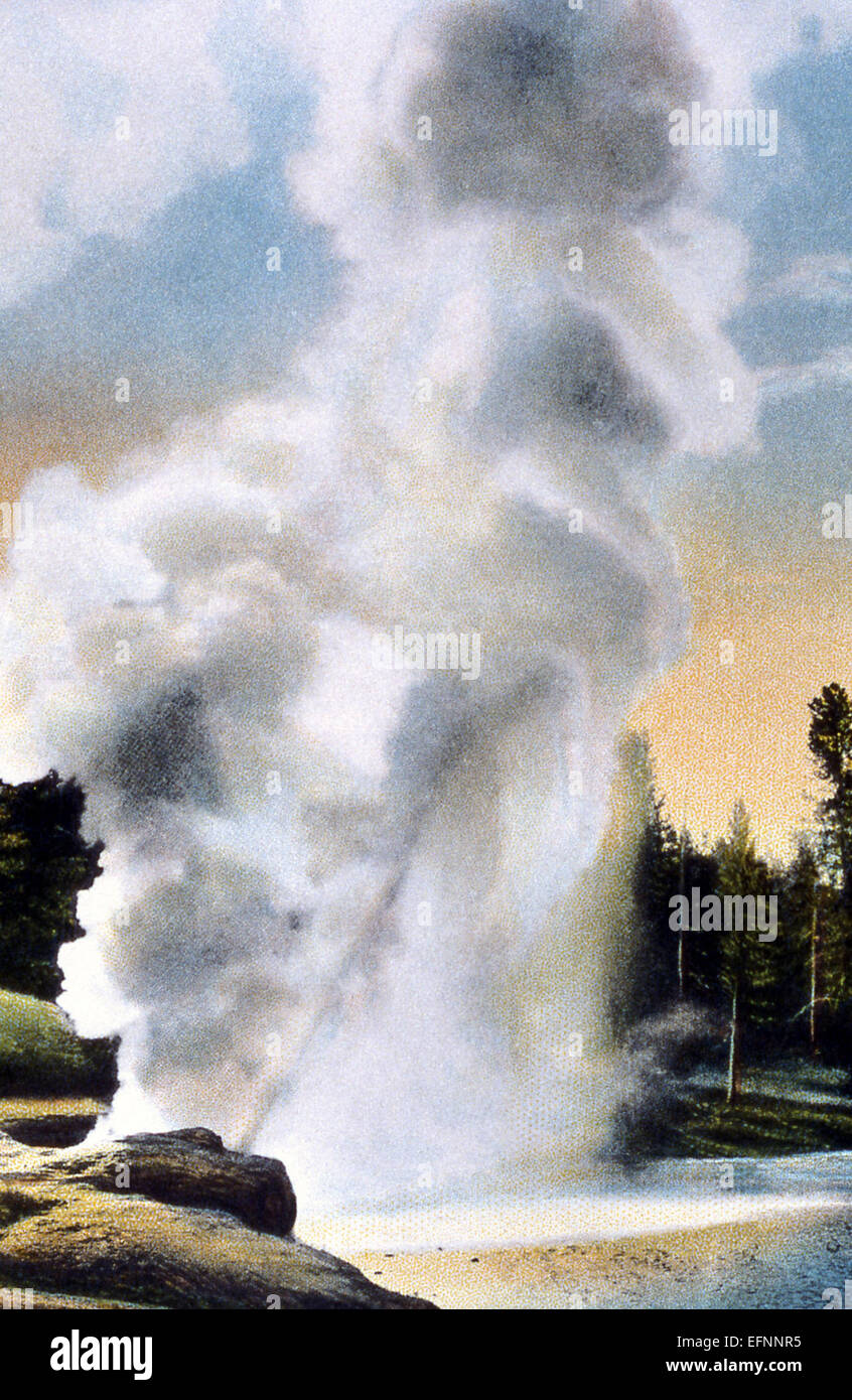 Riverside Geyser, located in Yellowstone National Park, is known for ...